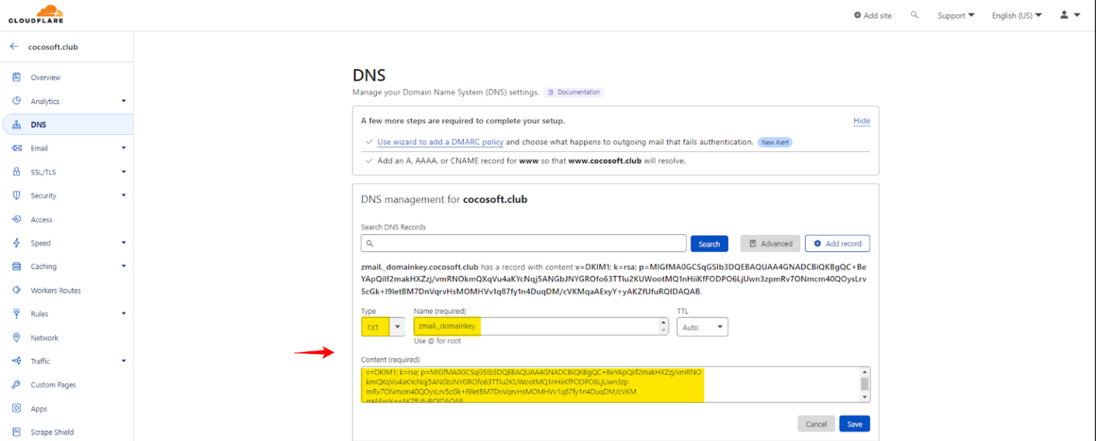 How to Add a DKIM Record to Cloudflare? | EasyDMARC