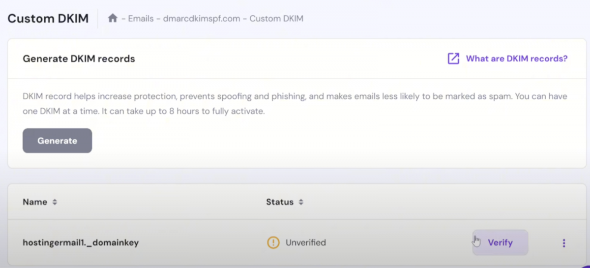 Hostinger Email SPF and DKIM configuration | EasyDMARC