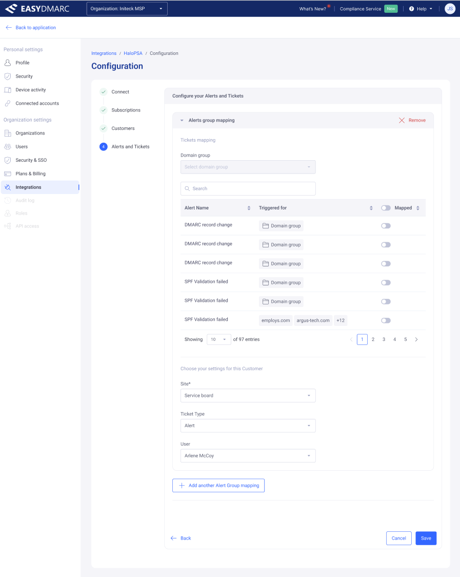 Integration with HaloPSA | EasyDMARC