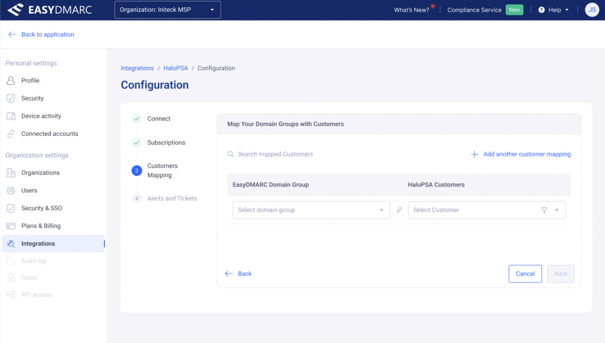 Integration with HaloPSA | EasyDMARC