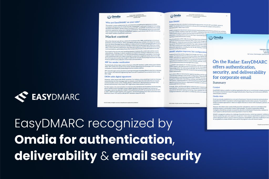 EasyDMARC Recognized by Omdia for Email Security & Deliverability | EasyDMARC