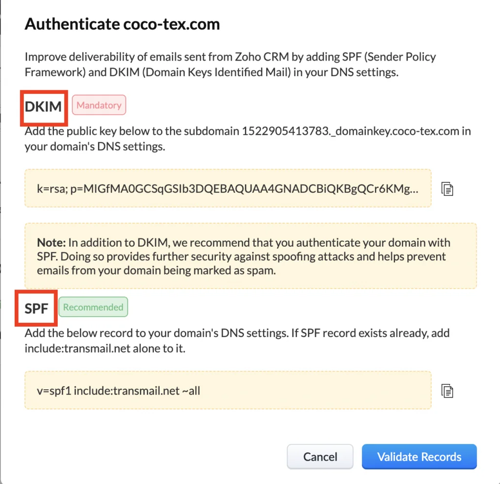 Zoho Crm Spf And Dkim Setup Step By Step Easydmarc